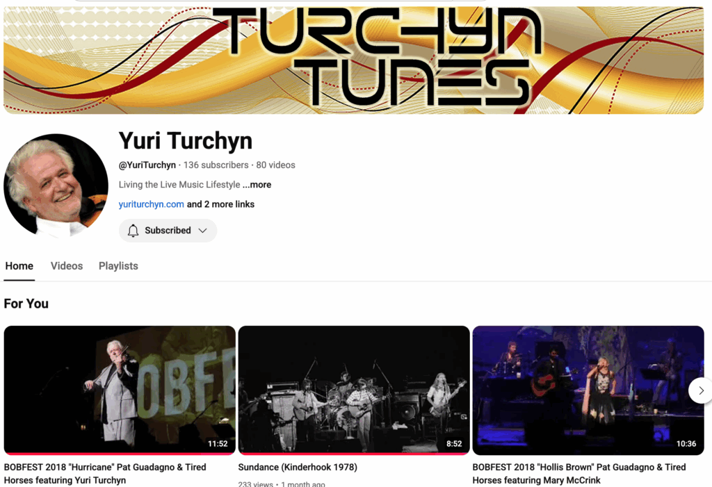 YouTube Channels - Turchyn Tunes